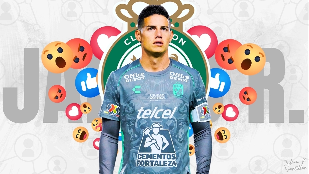 James Rodríguez impulsa las redes del Club León y une a Colombia