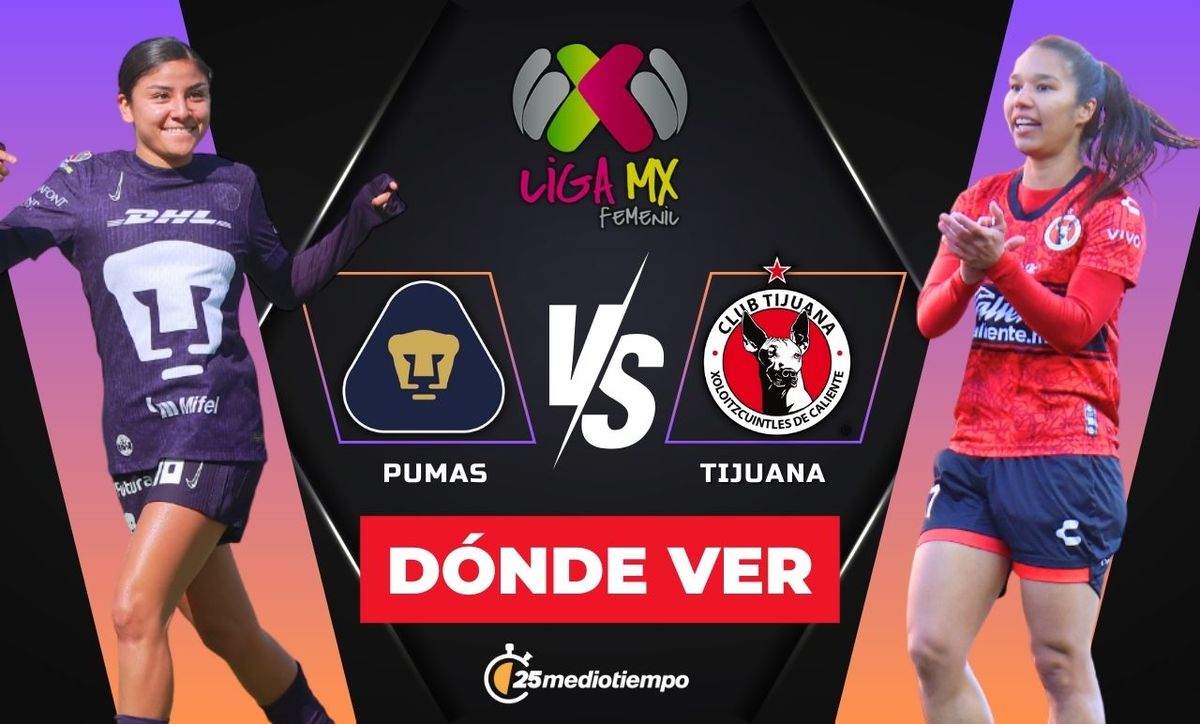 Dónde ver Pumas vs Tijuana: horario y canal Liga MX Femenil 2025