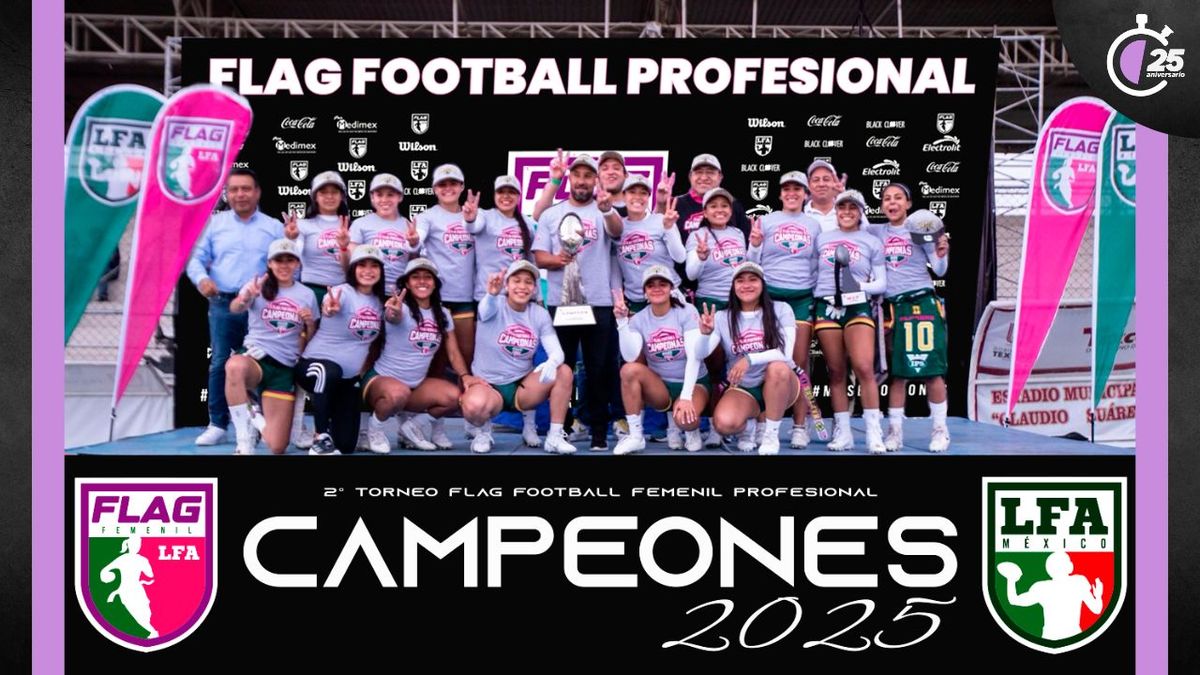 Raptors, bicampeonas del torneo de Flag Football Femenil de LFA