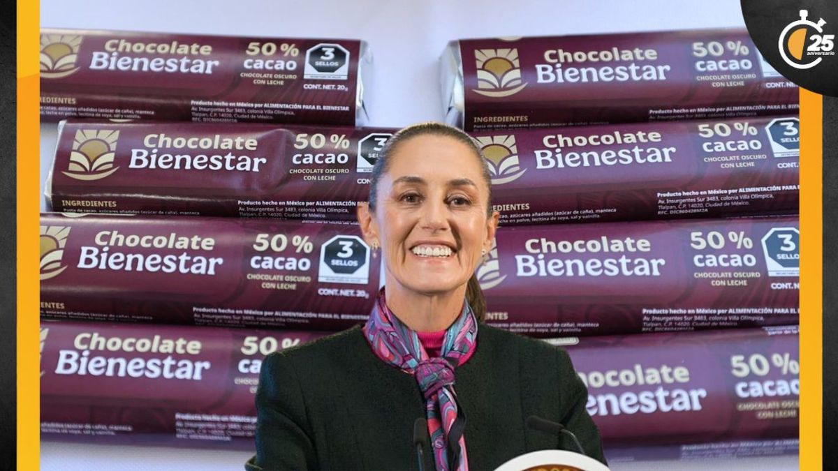 Claudia Sheinbaum presenta el 'Chocolate del Bienestar' con sellos