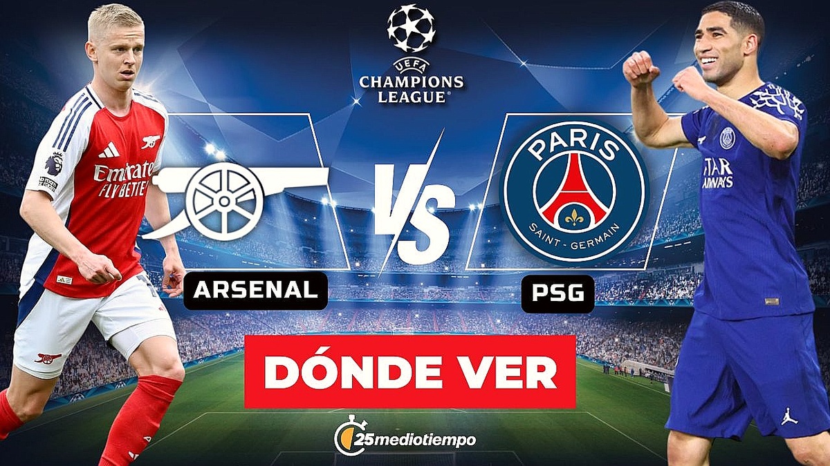 Arsenal vs PSG: dónde y a qué hora ver EN VIVO Semifinal Ida