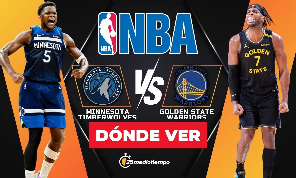Dónde ver Timberwolves vs Warriors; Juego 2 Semifinales NBA 2025