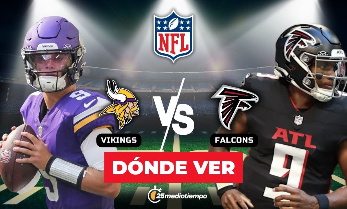 Dónde ver Vikings vs Falcons EN VIVO: horario NFL 2025 Semana 2