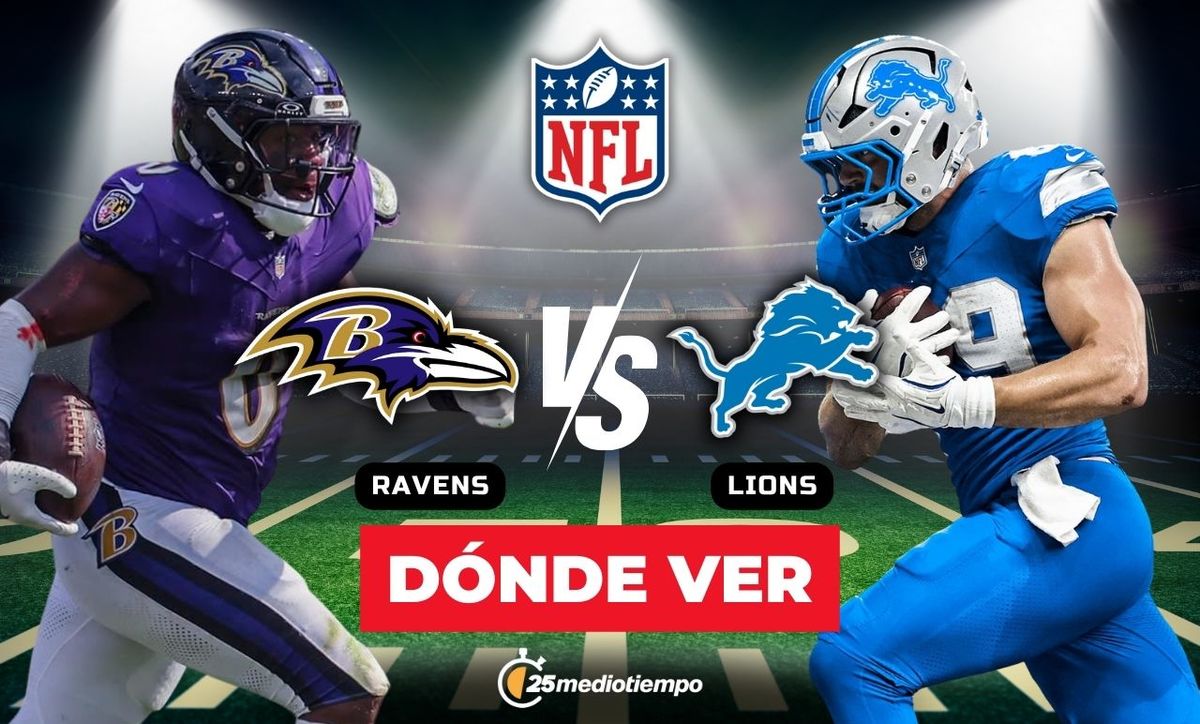 A qué hora y dónde ver Ravens vs Lions EN VIVO: Semana 3 NFL 2025