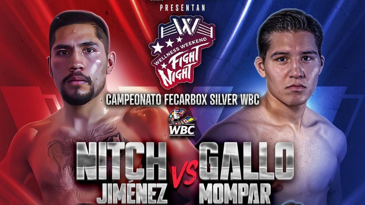 Nitch' Jiménez vs 'Gallo' Mompar, pelea estelar de Wellness Week 2025