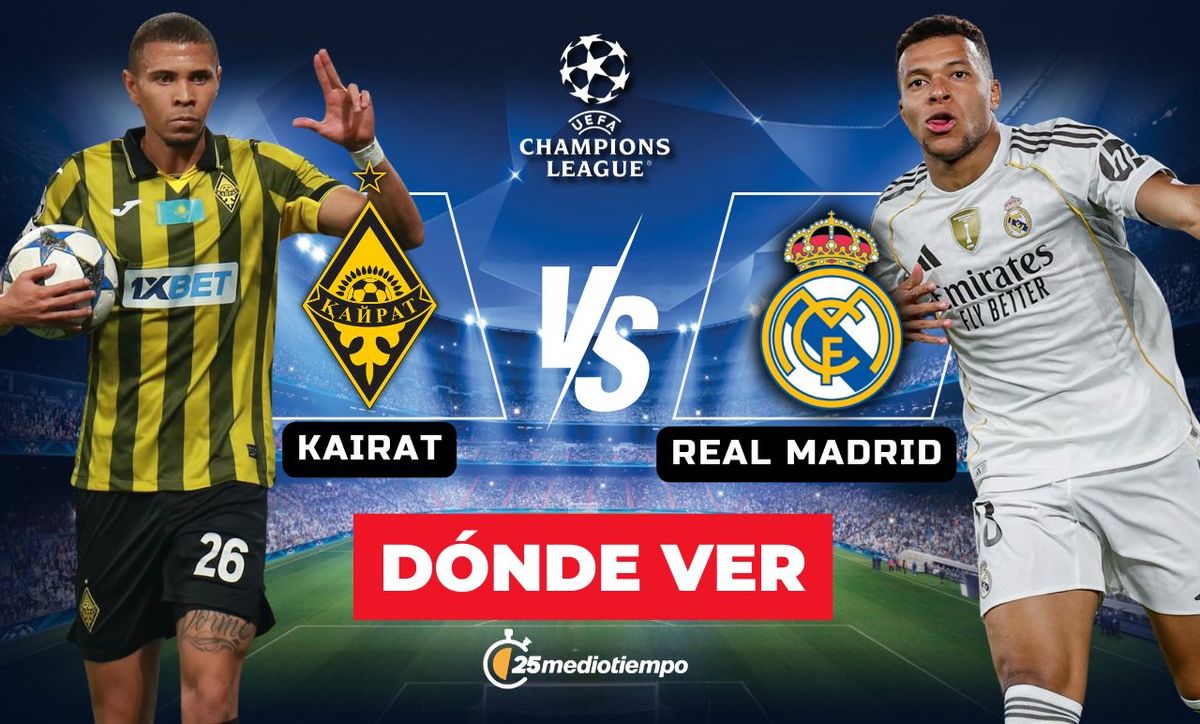 Real Madrid vs. Kairat: dónde y a qué hora ver EN VIVO Champions