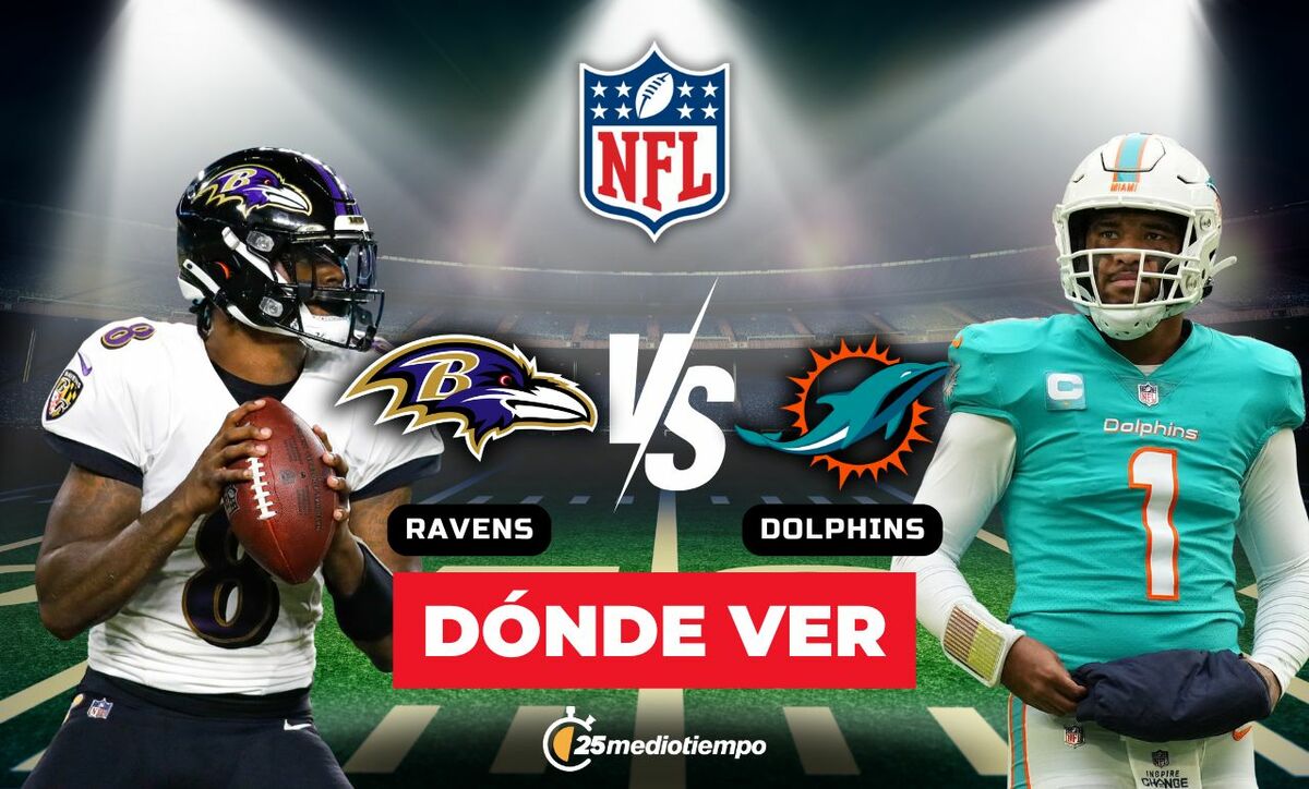 Dolphins vs. Ravens: dónde y a qué hora ver EN VIVO TNF Semana 9