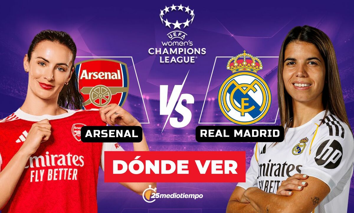 Arsenal vs. Real Madrid: dónde y a qué hora ver EN VIVO UWCL 2025