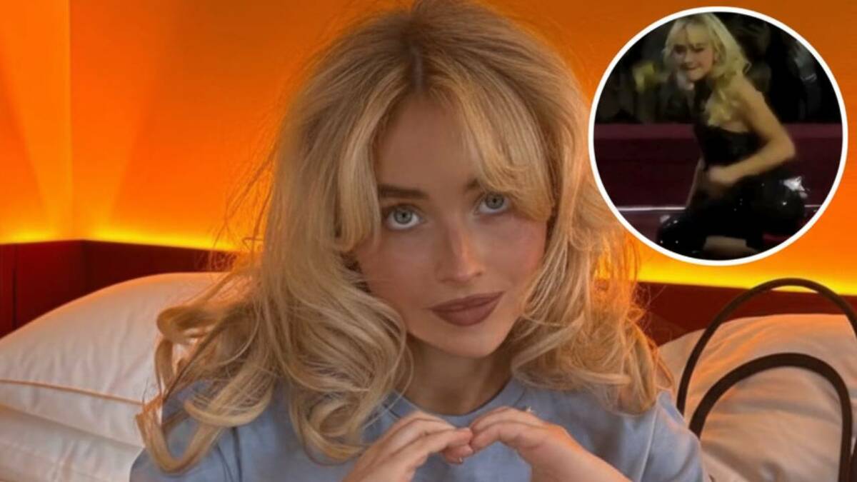 Sabrina Carpenter reacciona enérgicamente durante su concierto