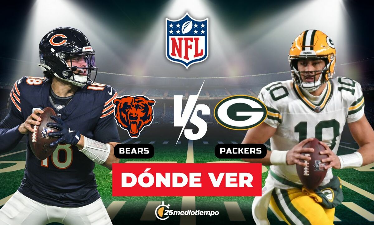 Dónde ver Packers vs Bears EN VIVO: horario y canal Semana 14 NFL 2025