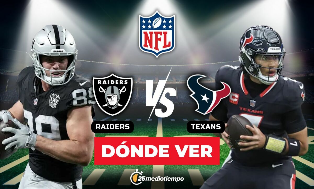 Texans vs Raiders EN VIVO: horario y dónde ver partido NFL 2025